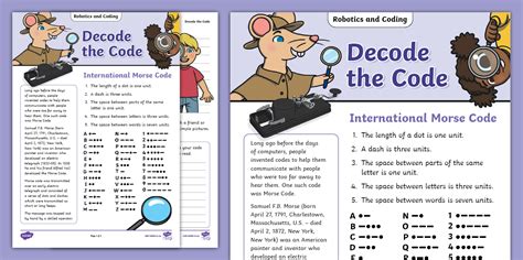 robotics and coding grade 3 encoding morse code twinkl