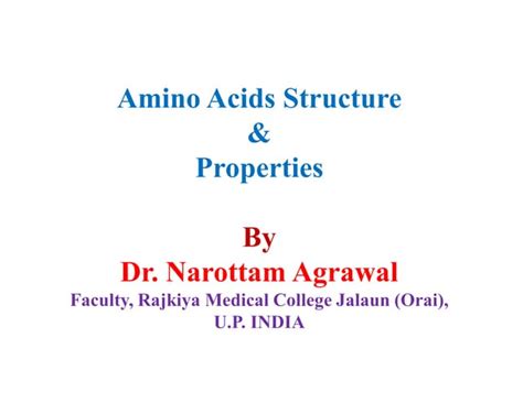 Amino Acids Structure Pdf