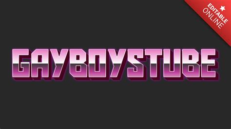 Gayboystube S Retro D Text Effect Generator