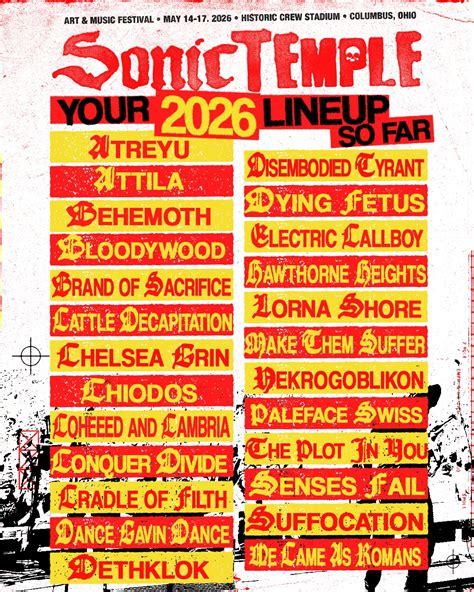 Sonic Temple Do You Know 💯 That Youre Coming Home To Rock With Us May 25 28 Theres A Lot
