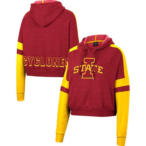 Womens Colosseum Cardinal Iowa State Cyclones Throwback Stripe Arch