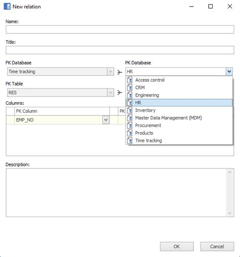 Document Cross Database Table Relationships Foreign Keys Dataedo