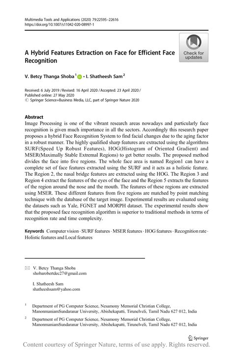 A Hybrid Features Extraction On Face For Efficient Face Recognition