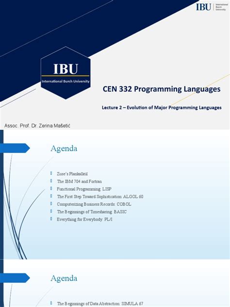 lecture 2 evolution of major programming languages pdf object