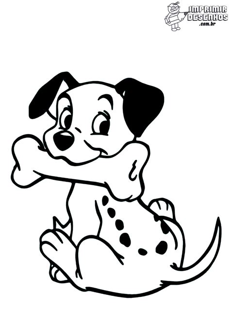 Cachorro Com Osso Para Colorir Imprimir Desenhos