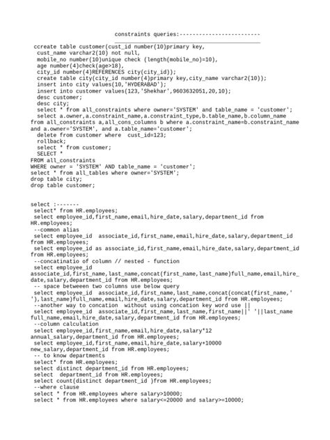 Constraints Queries Pdf Data Management Databases