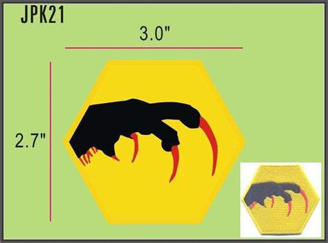 Red And Black Jurassic World Claw Patch Scifi Geeks