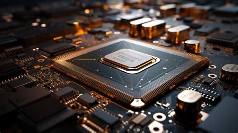 Premium Ai Image Closeup Of A Computer Processor Chip With Intricate Circuitry