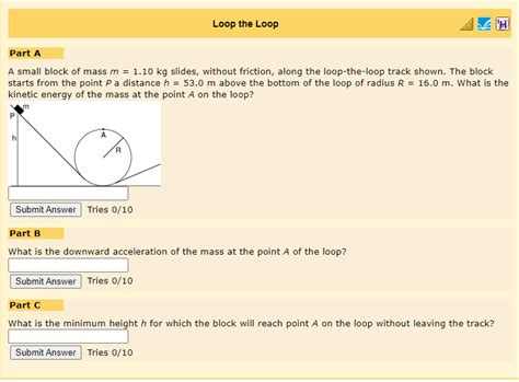 Solved A Small Block Of Mass M110 Kg Slides Without