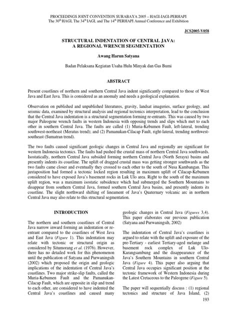Indentation Java Pdfindentation Java Pdf Fault Geology Tectonics