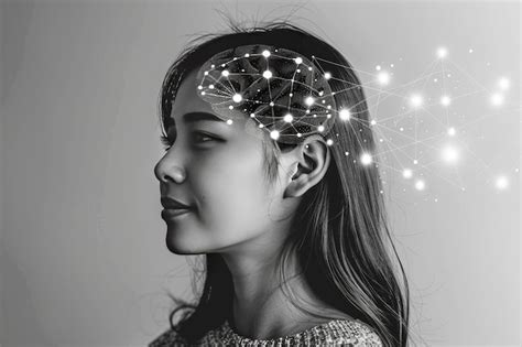 Premium Photo Profile Of A Woman With Neural Connections Symbolizing Thought Processes And
