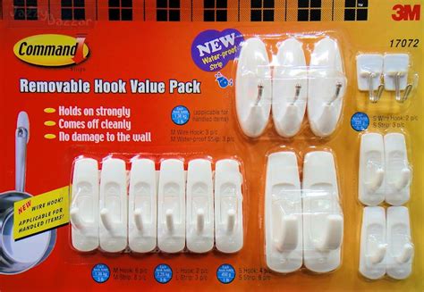 3m Hooks 17 Command Hooks By 3m Utility Adhesive Removable Wall Picture Hat Hook Ebay
