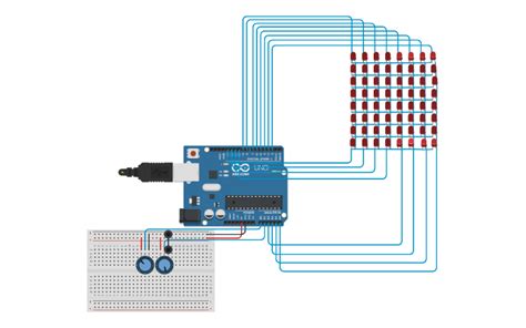 Circuit Design 258x8 Led Matrix Tinkercad