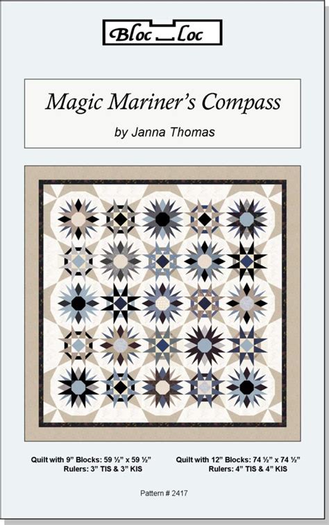 Magic Mariners Compass Pattern Bloc Loc Rulers