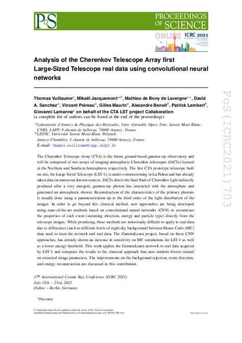 Pdf Analysis Of The Cherenkov Telescope Array First Large Size Telescope Real Data Using