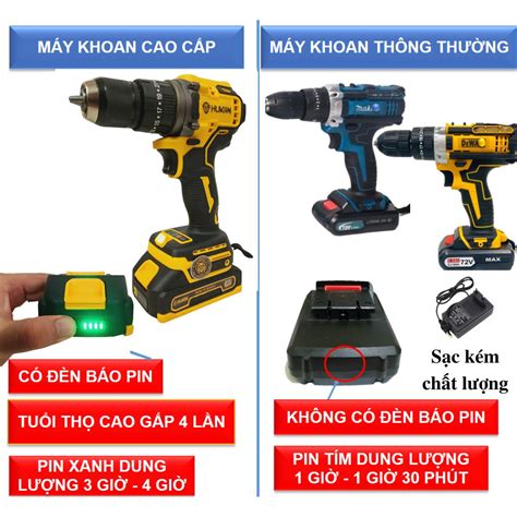 Mua Máy Khoan Pin Hukan Hk Cdr0065 Không Chổi Than Khoan Pin 3 Chức