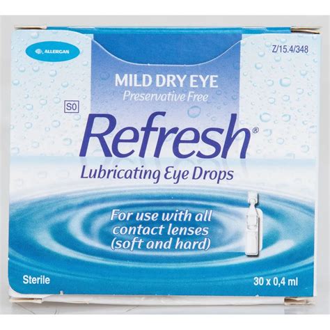 Refresh Unit Dose 30x04ml Eye Drops Fast Powerful Dry Eye Relief