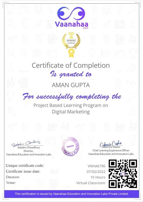 Aman Gupta On Linkedin Certificate Of Completion For The Course On