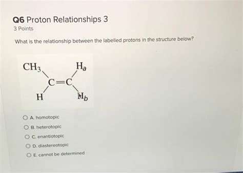 Solved Q Proton Relationships Points What Is The Chegg Com