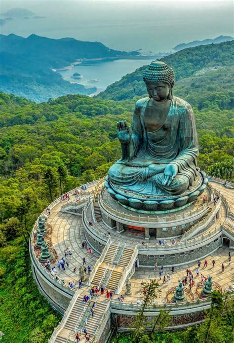 Tian Tan Buddha Big Buddha Hong Kong Aerial View Editorial Photo