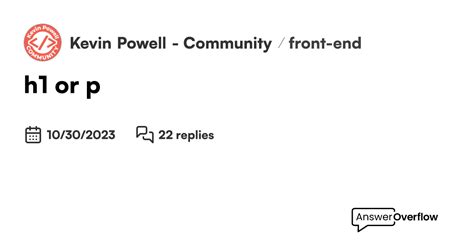 Or Kevin Powell Community