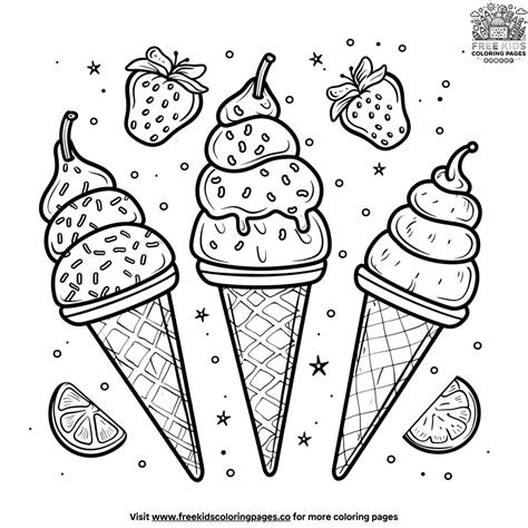 Effortlessly Easy Ice Cream Coloring Pages
