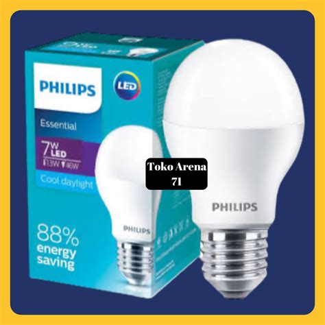 Lampu Bohlam Philips Led Bulb Ess Essential Led Essential W Watt W Watt Putih Cool