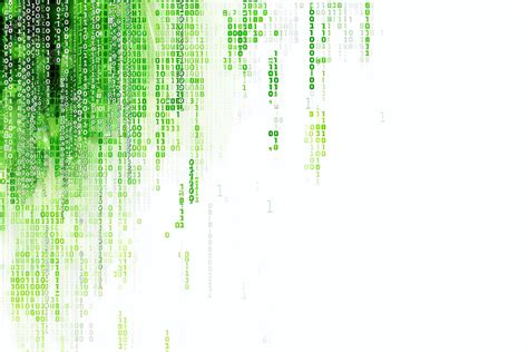 Green Binary Code Cascading In A Matrixlike Effect Creating A Futuristic Digital Data Flow