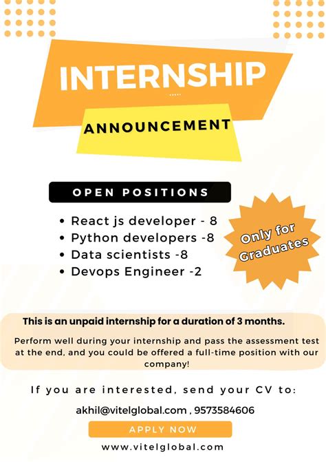 Hiring React Python Datascientist Devops Internship Internships