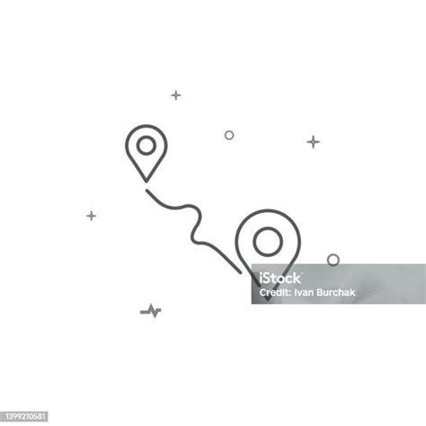도보 경로 조깅 간단한 벡터 라인 아이콘 기호 픽토그램 흰색 배경에 고립 된 기호 편집 가능한 획 건강관리와 의술에 대한 스톡 벡터 아트 및 기타 이미지 Istock