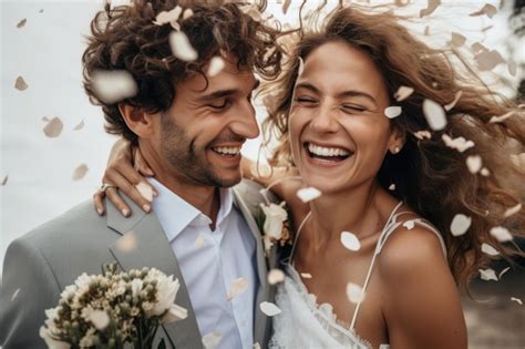 Dress Bride Photography Confetti Premium AI Generated Image