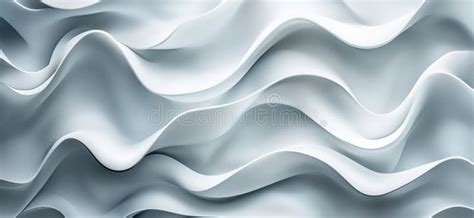 Abstract Wavy Texture In Soft White Tones Creating A Serene And Modern Aesthetic Stock Image
