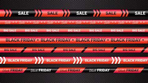 블랙 프라이데이 레드 경고 테이프 갈비 검은 금요일 판매를위한 템플릿 위험 테이프 경찰 리본 표지판 변형 배경 벡터 그림입니다 그만해 손짓에 대한 스톡 벡터 아트 및 기타