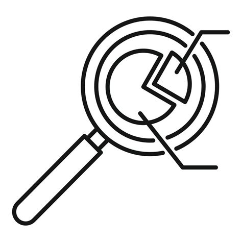 Magnifier Pie Chart Icon Outline Style 14540470 Vector Art At Vecteezy