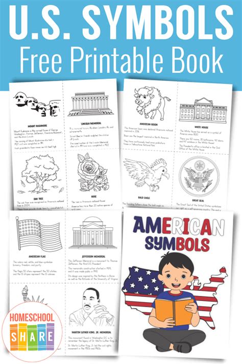 Free Printable American Symbols Book Homeschool Share American