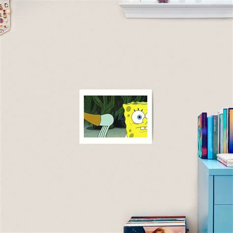 Spongebob Squarepants Squidward Tentacles Butt Meme Art Print By Darcyartsy Redbubble