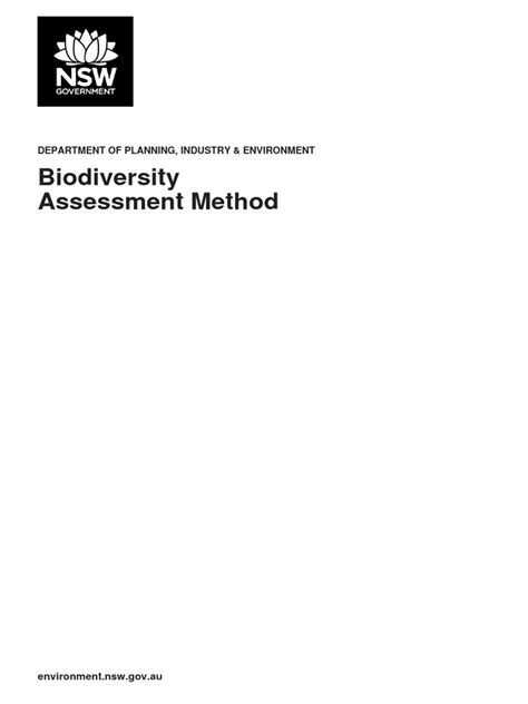 Biodiversity Assessment Method 2020 200438 Pdf Biodiversity