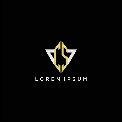 CS Initial Monogram Logo For Shape Triangle Creative Design Vector Art At Vecteezy