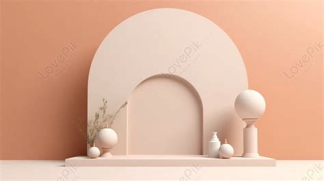 매끄러운 배경 디스플레이에서 아랍어 연단의 최소한의 3d 렌더링 3d 배경 3d 렌더링 배경 연단 배경 이미지 Hd 3d