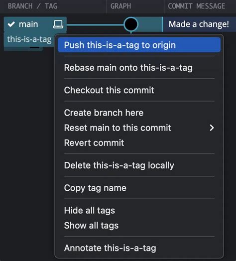 git how to push tags to github via gitkraken stack overflow