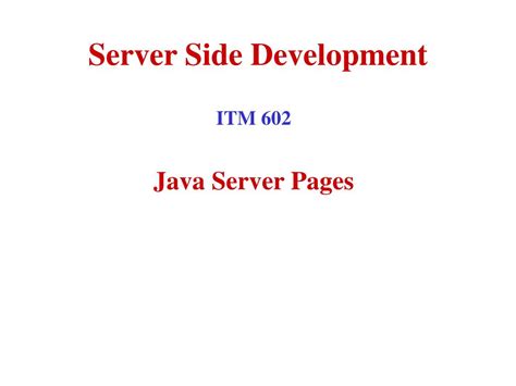 Ppt Java Server Pages Jsp Fundamentals Guide Powerpoint