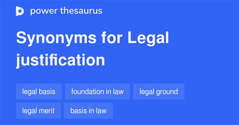 Legal Justification Synonyms 161 Similar Words And Phrases