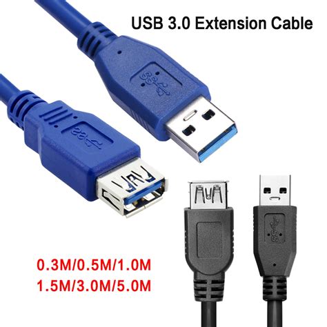 New Super Speed USB 3 0 Extension Cable Male To Female AM TO AF USB Extender Data Sync Cord