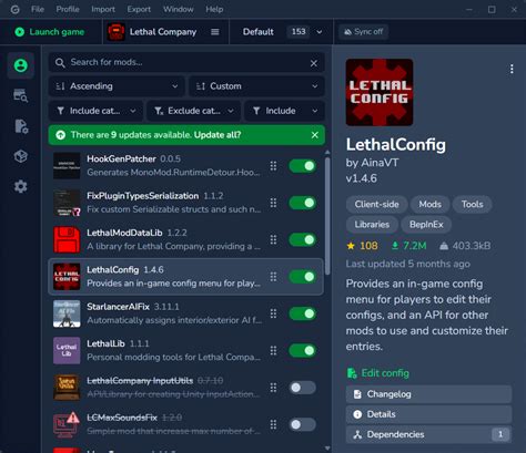 GaleModManager Thunderstore The MiSide Mod Database