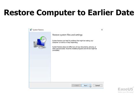 4 Ways To Restore Computer To Earlier Date Windows 1011