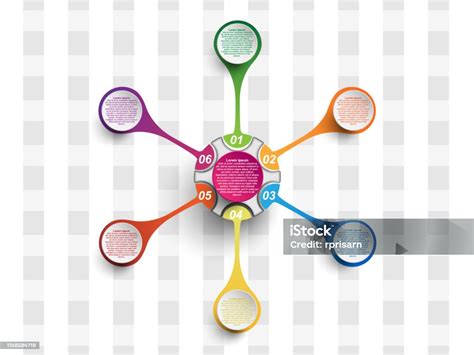 비즈니스 데이터 시각화 템플릿입니다 개념과 아이디어 육각형 모양 프로세스 차트 및 계층의 추상 요소 프리 젠 테이 션을 위한 단계 벡터 비즈니스 템플릿 다이어그램 인포