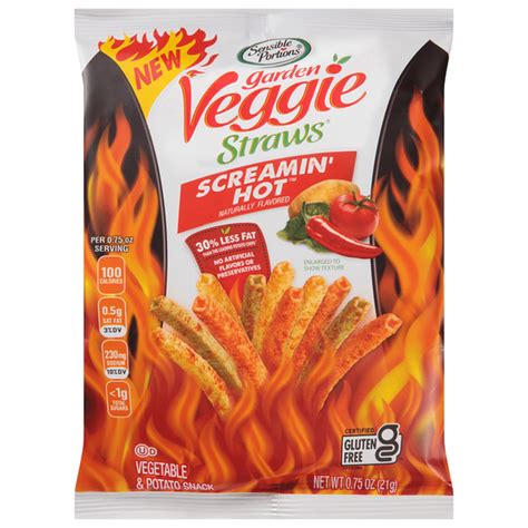 Sensible Portions Veggie Straws Screamin Hot 0 75 Oz Delivery Or