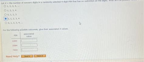 Solved Let X The Number Of Nonzero Digits In A Randomly