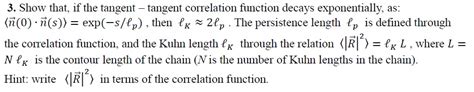 Solved 3 Show That If The Tangent Tangent Correlation