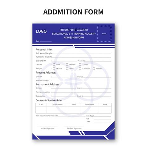 Premium Vector Admission Form Design Form Design Admission Form